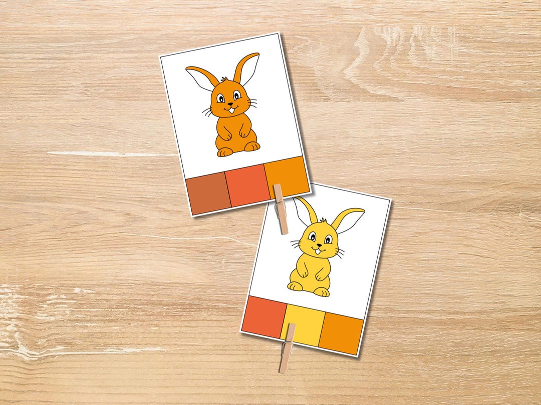 Easter Bunny Color Matching Game, Preschool Kindergarten (PDF Pattern ...
