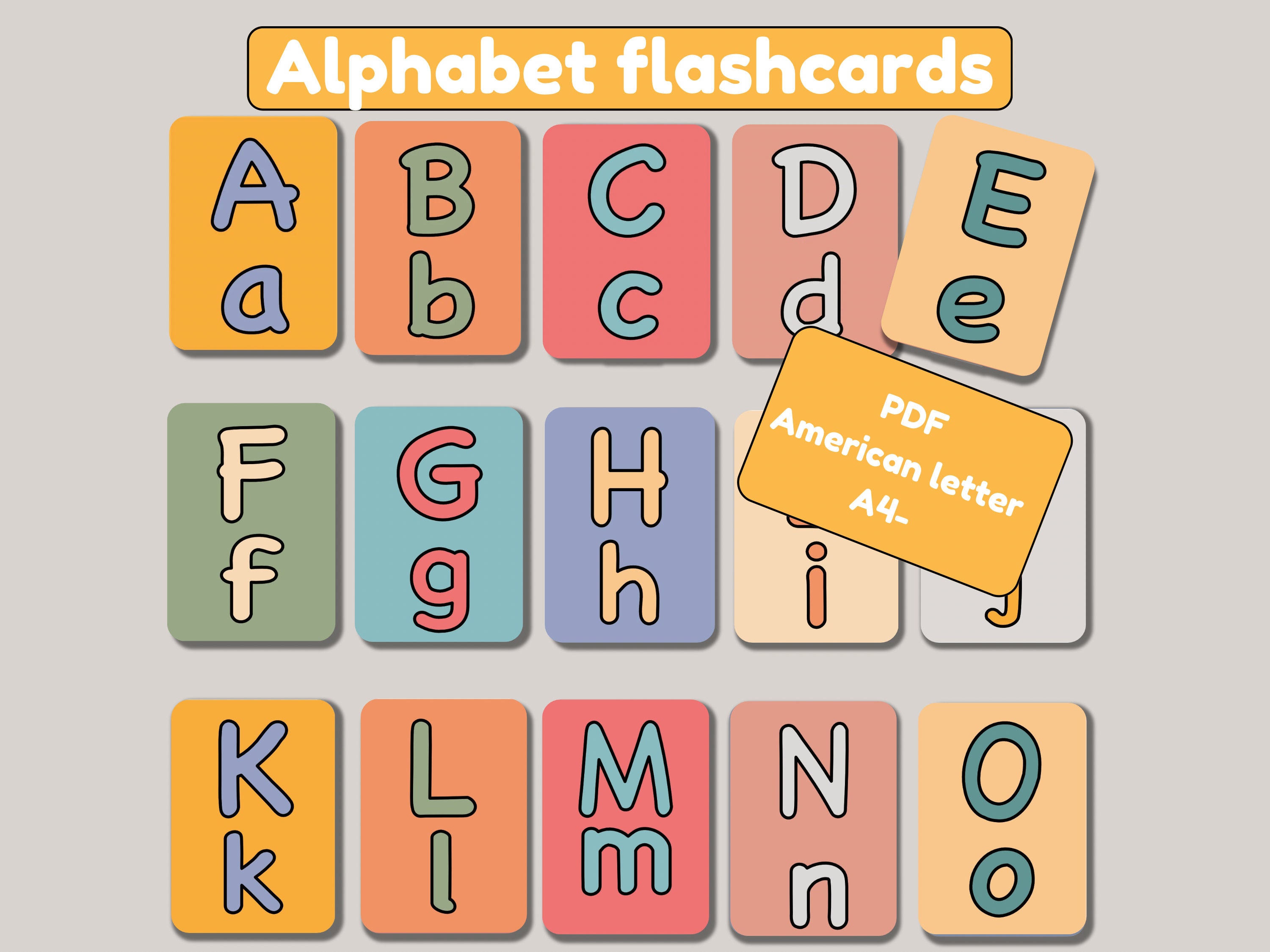 Alphabet Cards Printable for Preschool, Number Cards Printable for ...