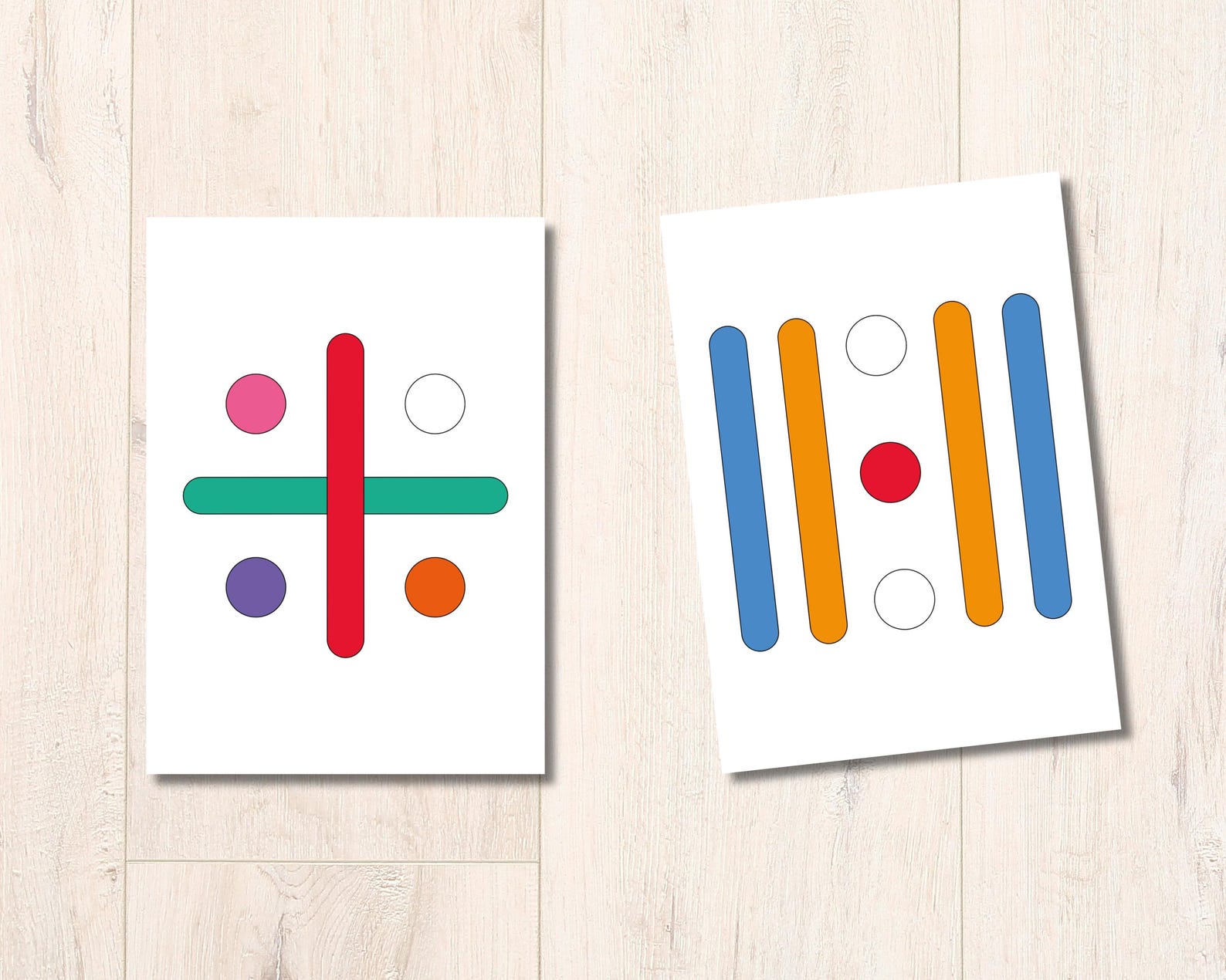 Color Stick and Pom Pom Pattern Cards, Sequencing Activity for ...