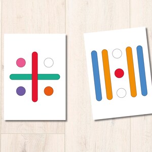 Color Stick and Pom Pom Pattern Cards, Sequencing Activity for ...