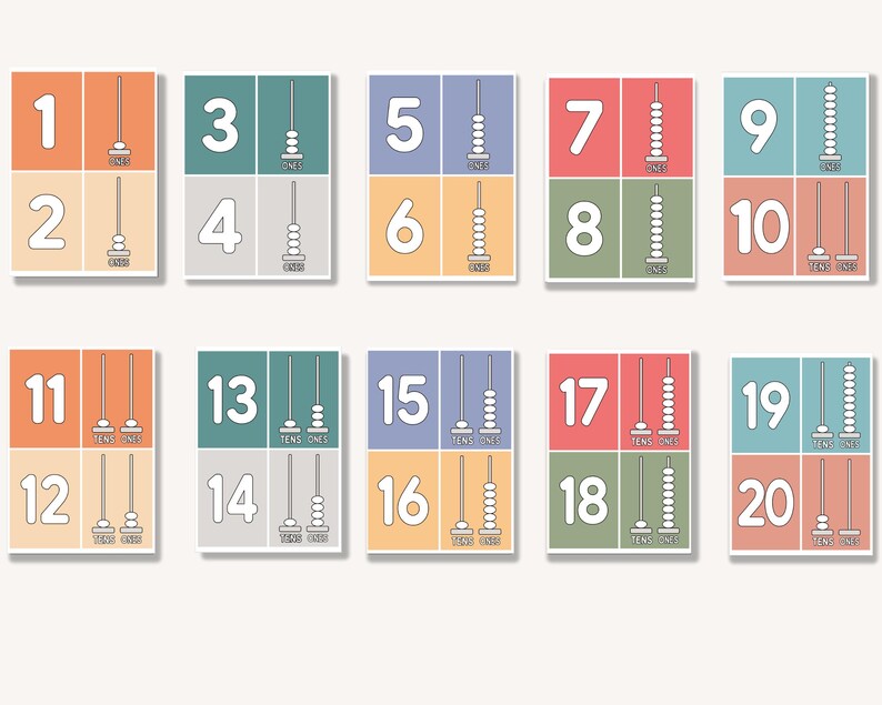 Montessori Bead Cards From 1 to 100, Preschool Math Activities ...