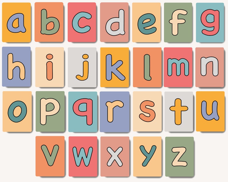 Tarjetas Didácticas Imprimibles de Abecedario con Letras Mayúsculas ...