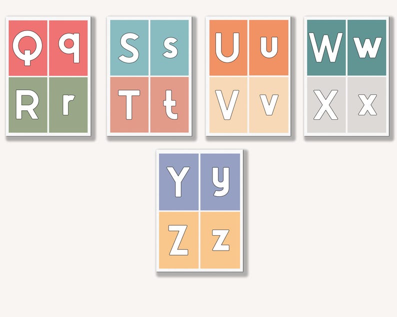 Printable Alphabet Flashcards for Kindergarten, Uppercase and Lowercase ...