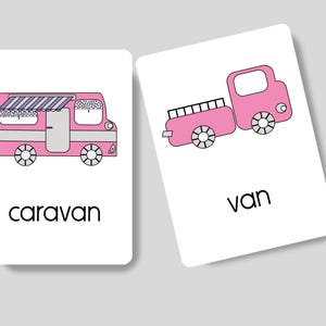 Printable Transportation Vehicle Flashcards for Kids, Preschool ...