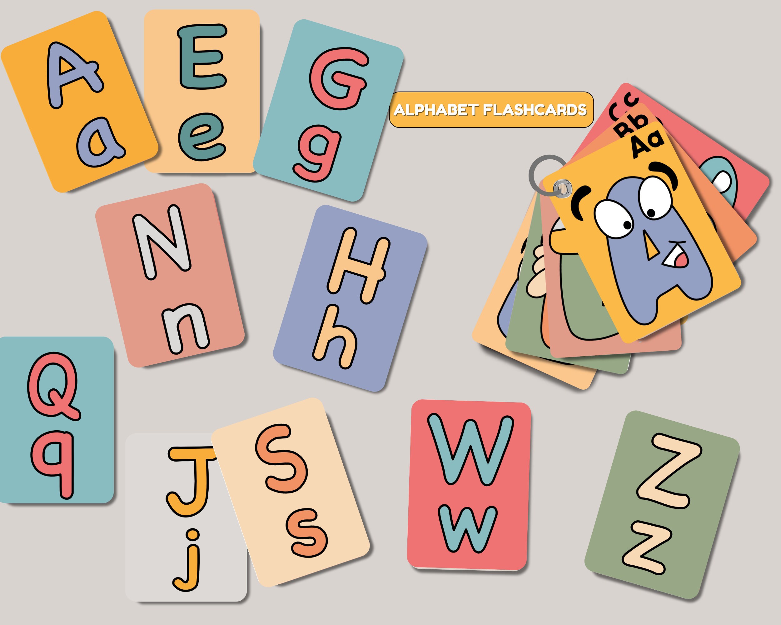 Alphabet Cards Printable for Preschool, Number Cards Printable for ...