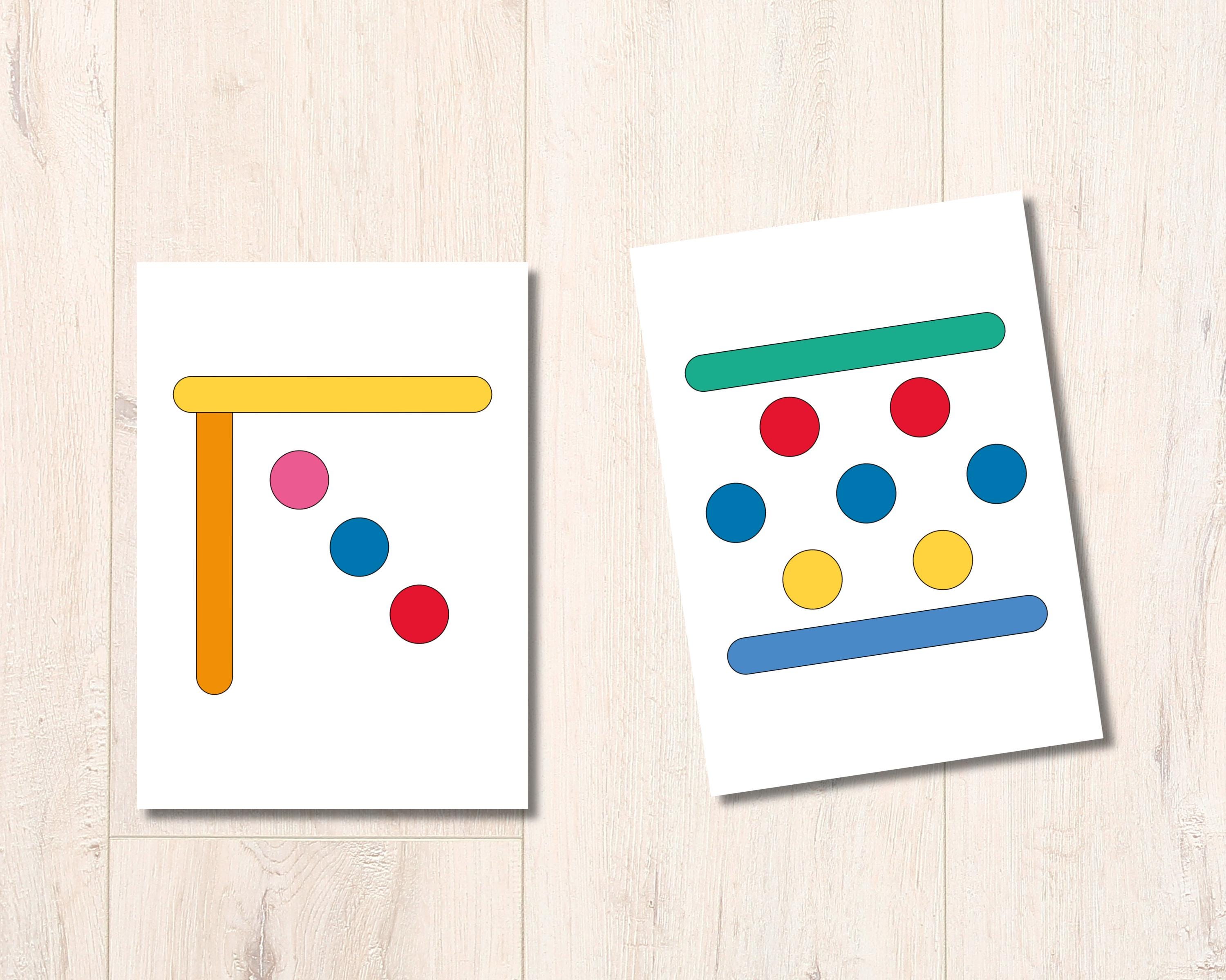Color Stick and Pom Pom Pattern Cards, Sequencing Activity for ...