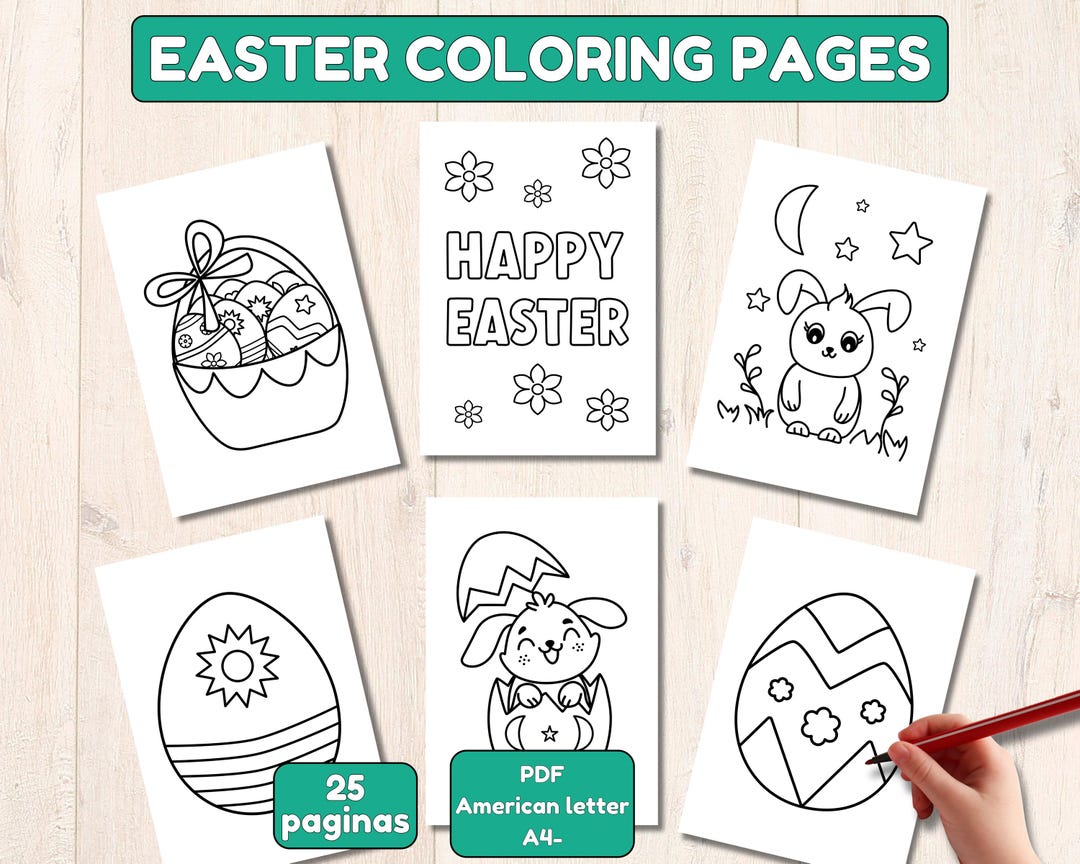 Easter Coloring Pages for Children, Printable Easter Activiti for Young ...