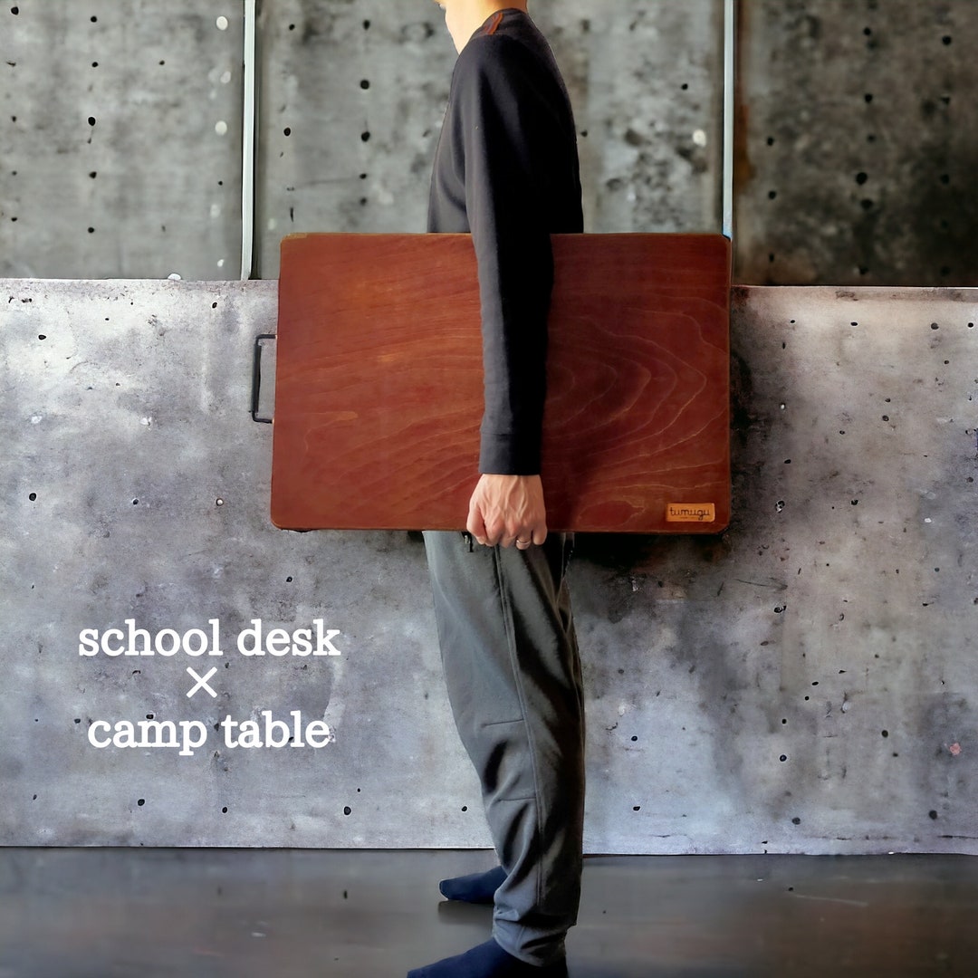 Camp Table, Upcycled Japanese School Desk, Coffe Table, Garden Wood ...