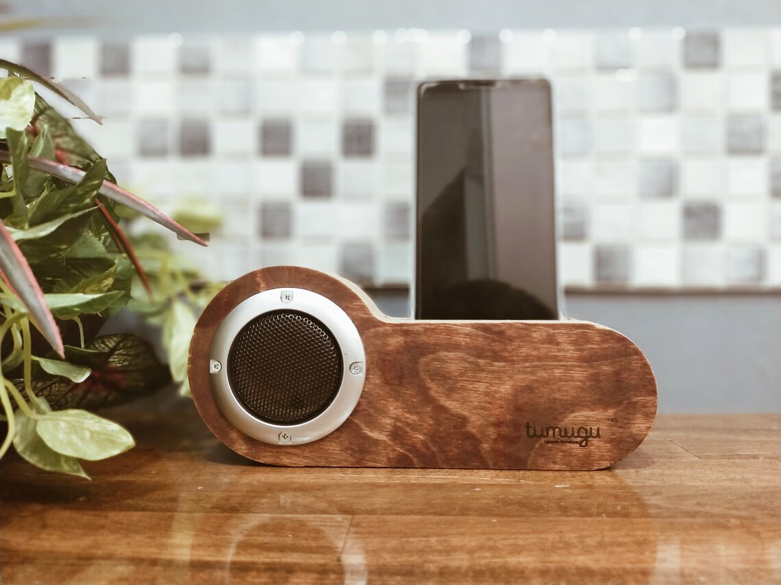 Wooden Speaker Phone, Upcycled Japanese School Desk, Passive Phone Amplifier, iPhone Acoustic ...