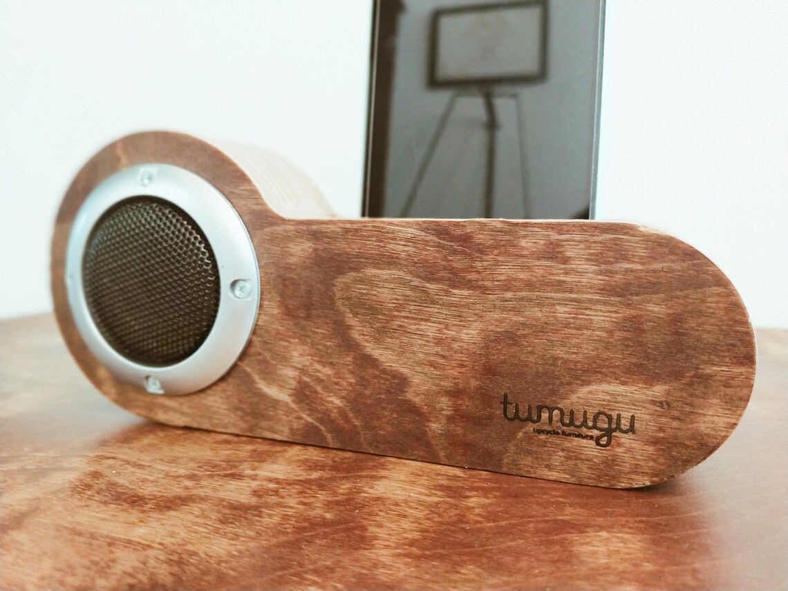 Wooden Speaker Phone, Upcycled Japanese School Desk, Passive Phone Amplifier, iPhone Acoustic ...