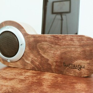 Wooden Speaker Phone, Upcycled Japanese School Desk, Passive Phone Amplifier, iPhone Acoustic ...