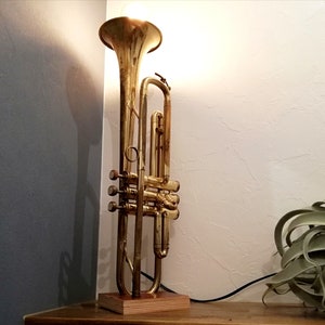 Upcycled Trumpet Lamp ,JAPAN, Retro Musical Home Decor Accessory, Gift ...