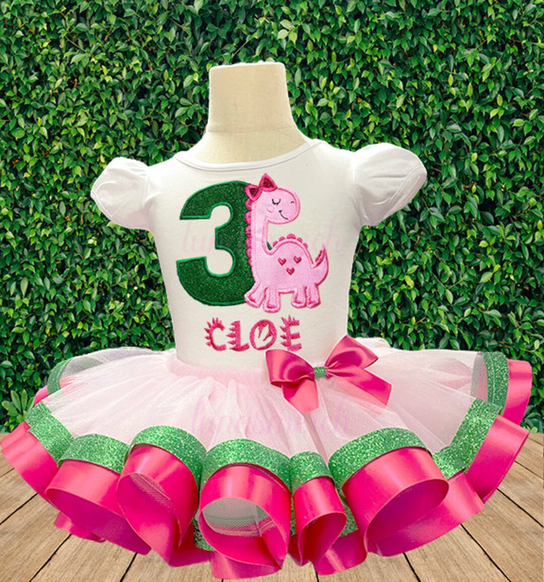 Dinosaur Birthday Outfit, Dino Tutu, Girl Dinosaur Birthday, Dinosaur ...