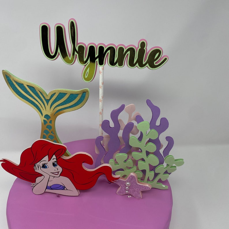 Mermaid Cake Topper Ariel Cake Topper - Etsy