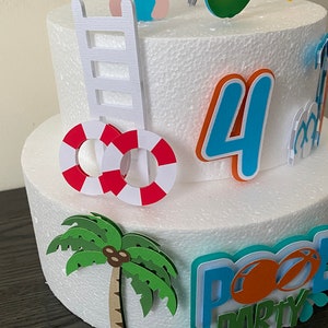 Pool Party Cake Topper Pool Party Birthday Pool Party Decoration - Etsy