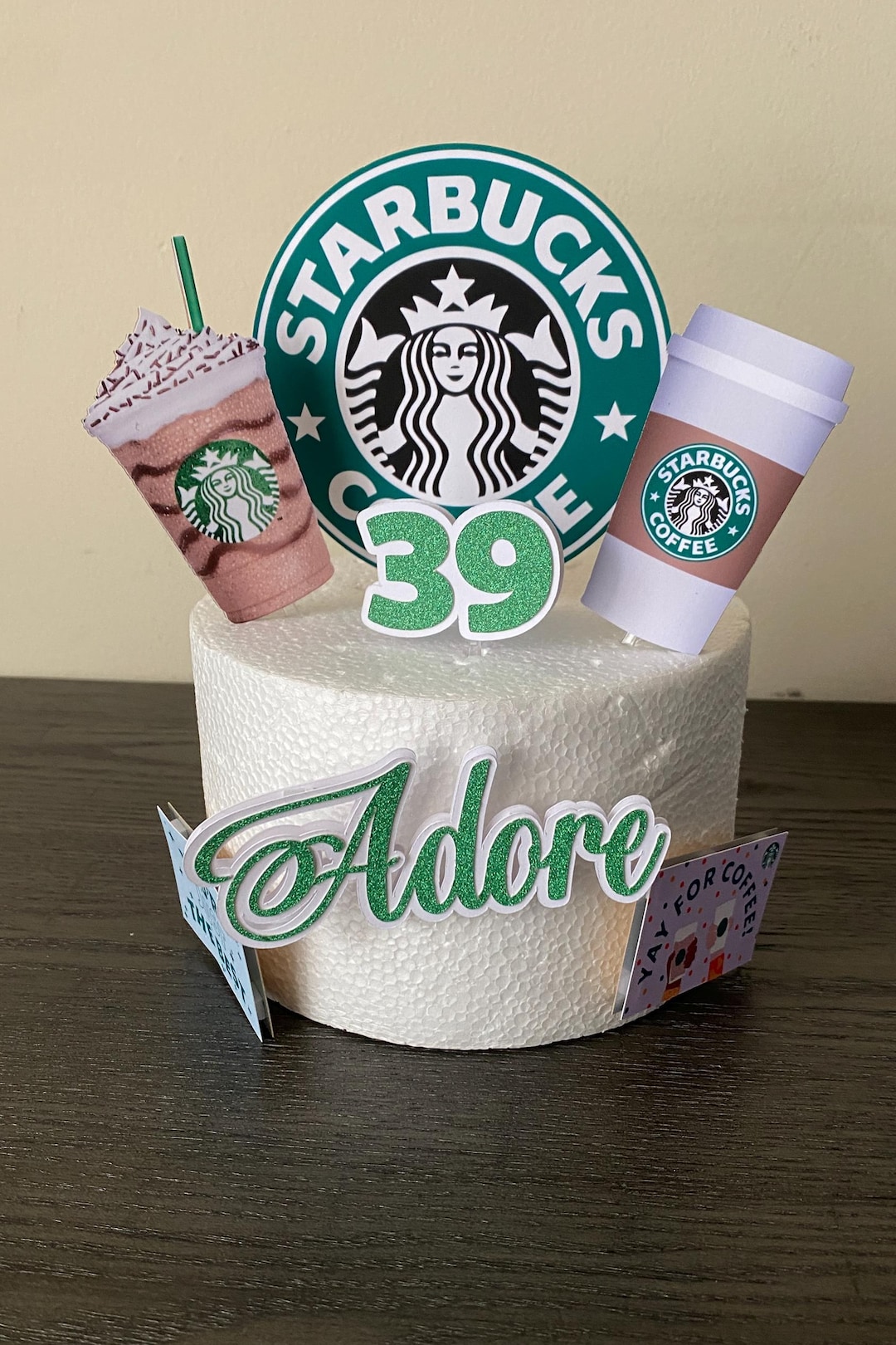 Starbucks Cake Topper - Starbucks Cake - Starbucks Birthday Party ...