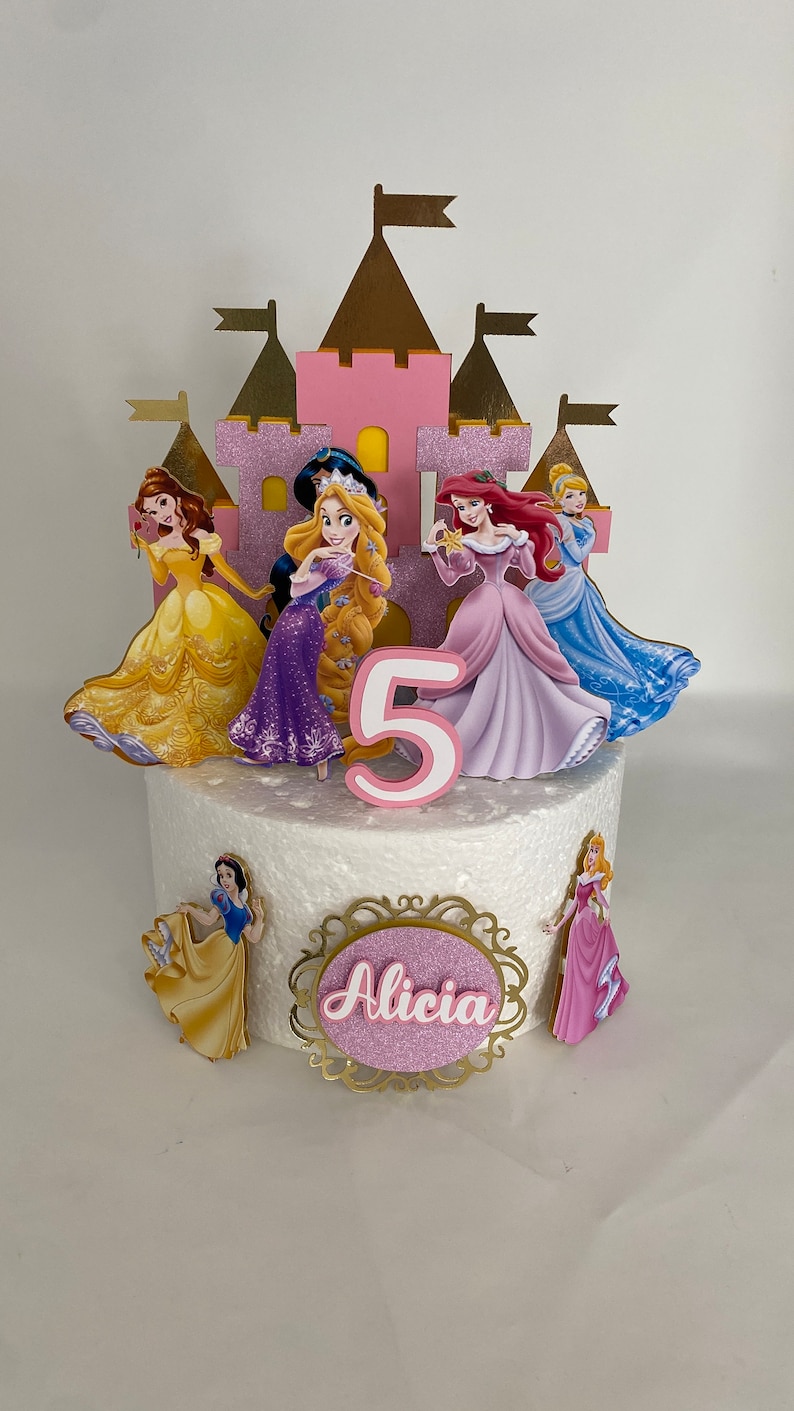Disney Princess Cake Topper Princess Party Princess Birthday - Etsy