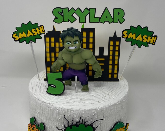 Hulk Cake Topper Hulk Birthday Hulk Birthday Party - Etsy