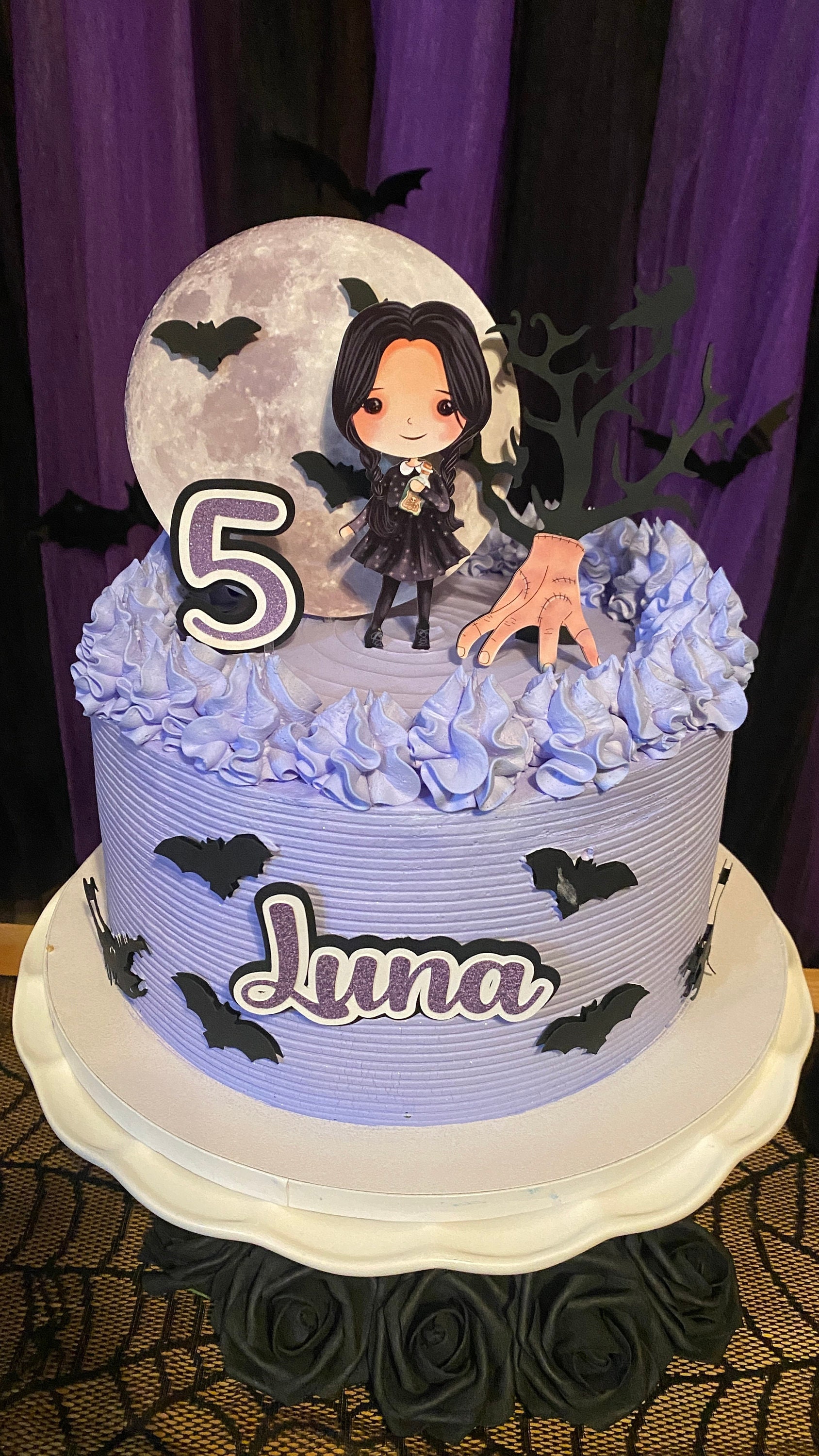 Wednesday Cake Topper Wednesday Addams Cake Topper Custom Cake Topper ...