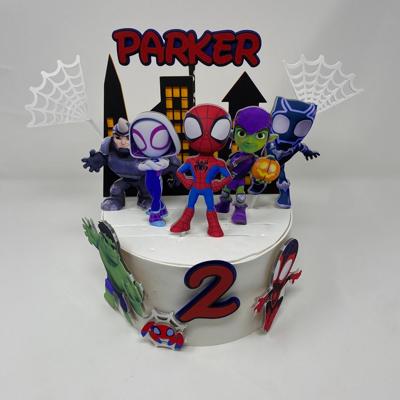Spidey and Friends Cake Topper - Spider and Friends Birthday - Etsy