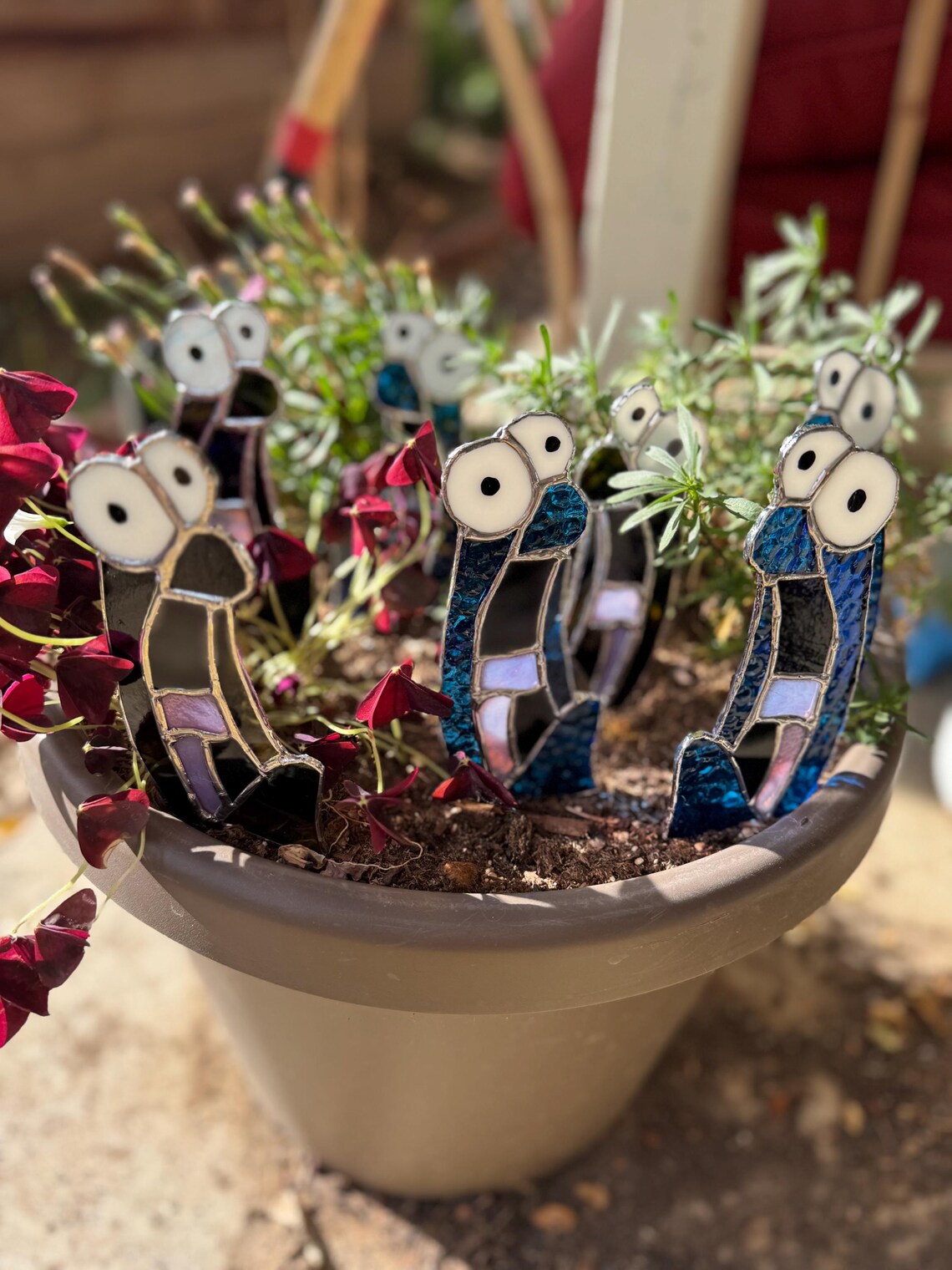 Stained Glass Meep Plant Stake - Spongebob Inspired Decor - Etsy