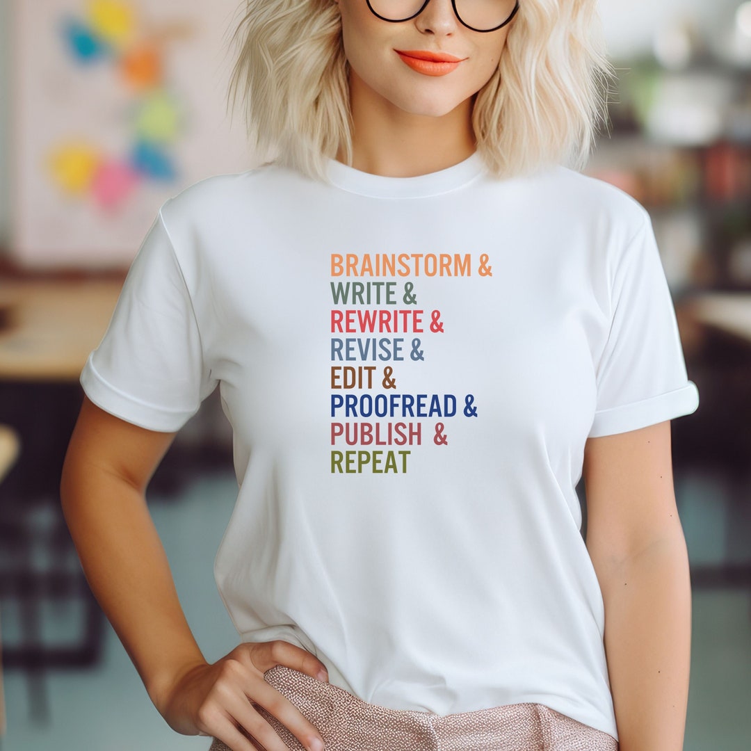 Writing Process Roll Call Shirt, English Teacher Gift, Grammar Tee - Etsy