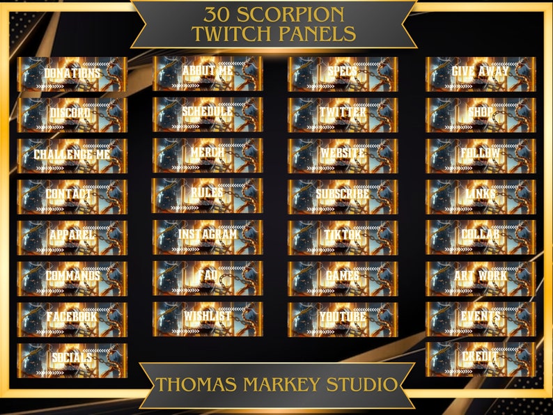 Download Digital Scor-pion Stream Panels for Your Lofi Twitch Stream ...