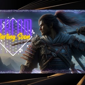 Twitch Overlay Package | Animated Stream Overlay Package | Samurai ...