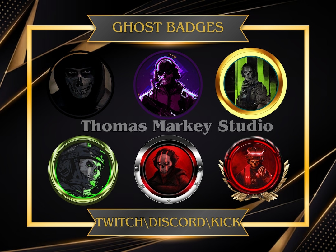 COD Ghost Badges - Twitch Sub/bit Badges Designed for Streaming on ...