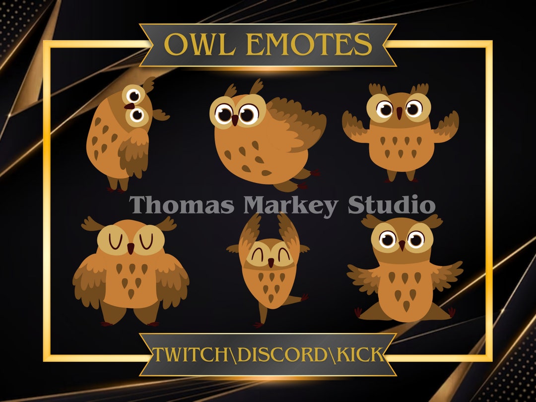 Owl Emote Bundle | 6 Owl Emotes | Owl Emotes for Twitch, Youtube ...