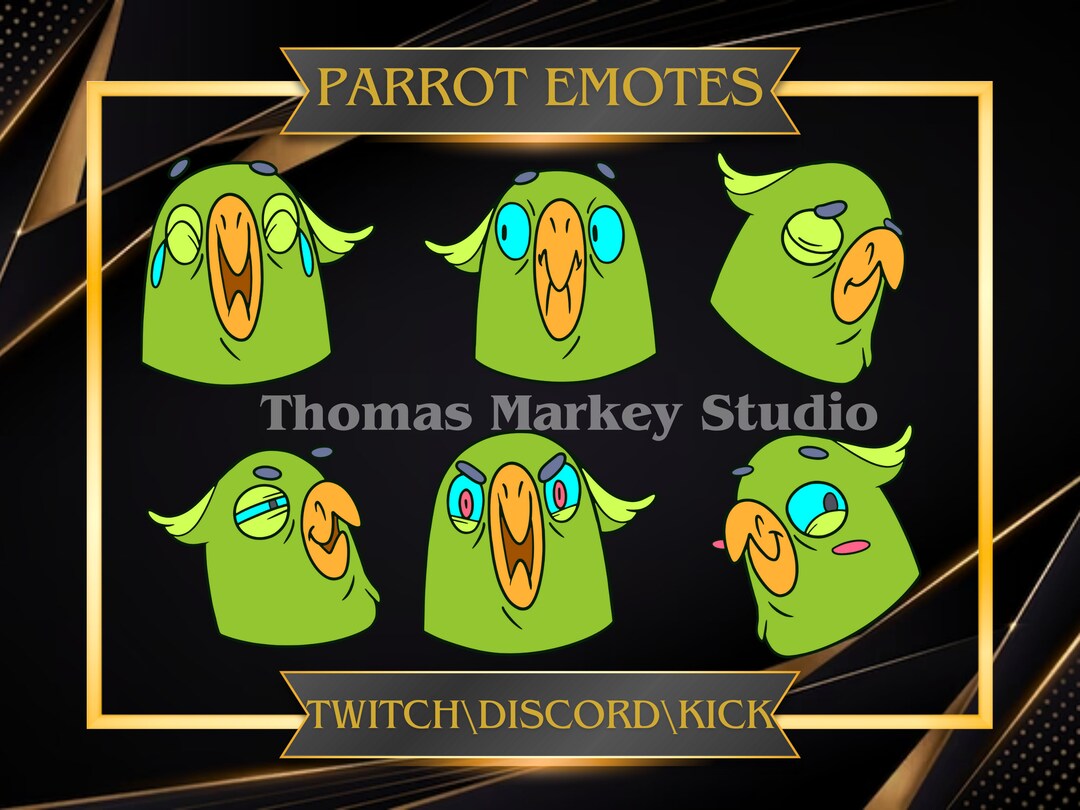 Parrot Badges Twitch 6x | Bird Twitch Badges | Kawaii Cute Pet Bird ...