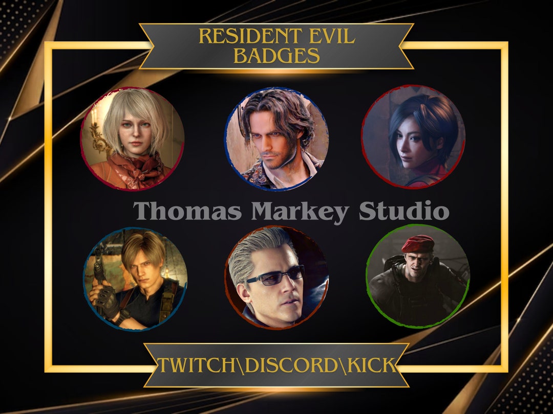 Resident-evil Characters Twitch Badges - Bit Badges - Sub Badges ...