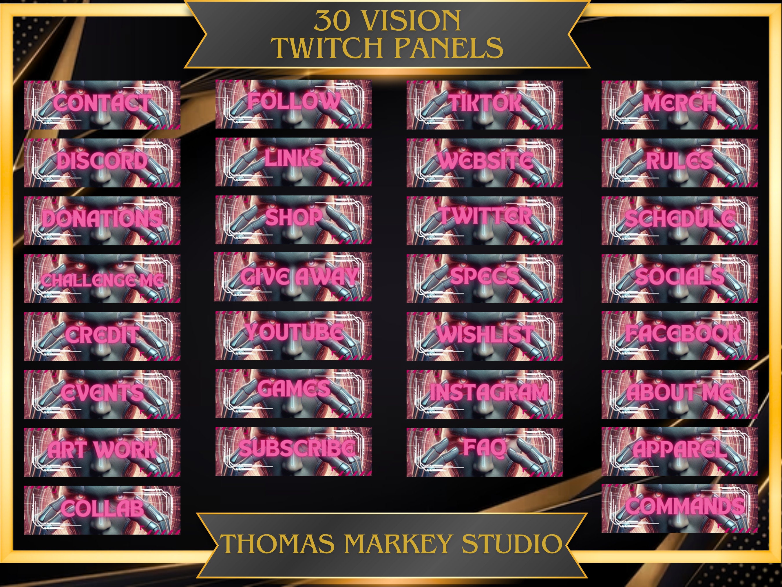 Vis-ion Animated Stream Overlay Pack | Marvel Twitch Overlay Package ...