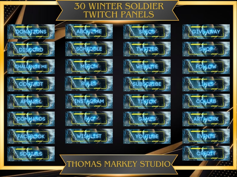 Winter-soldier Animated Stream Overlay Package - 30x Panels for Twitch ...