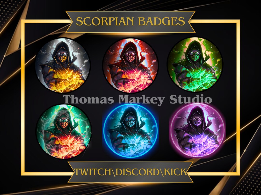 Scor-pion Sub Badges / Bit Badges / Subscriber Badge / Streamer ...