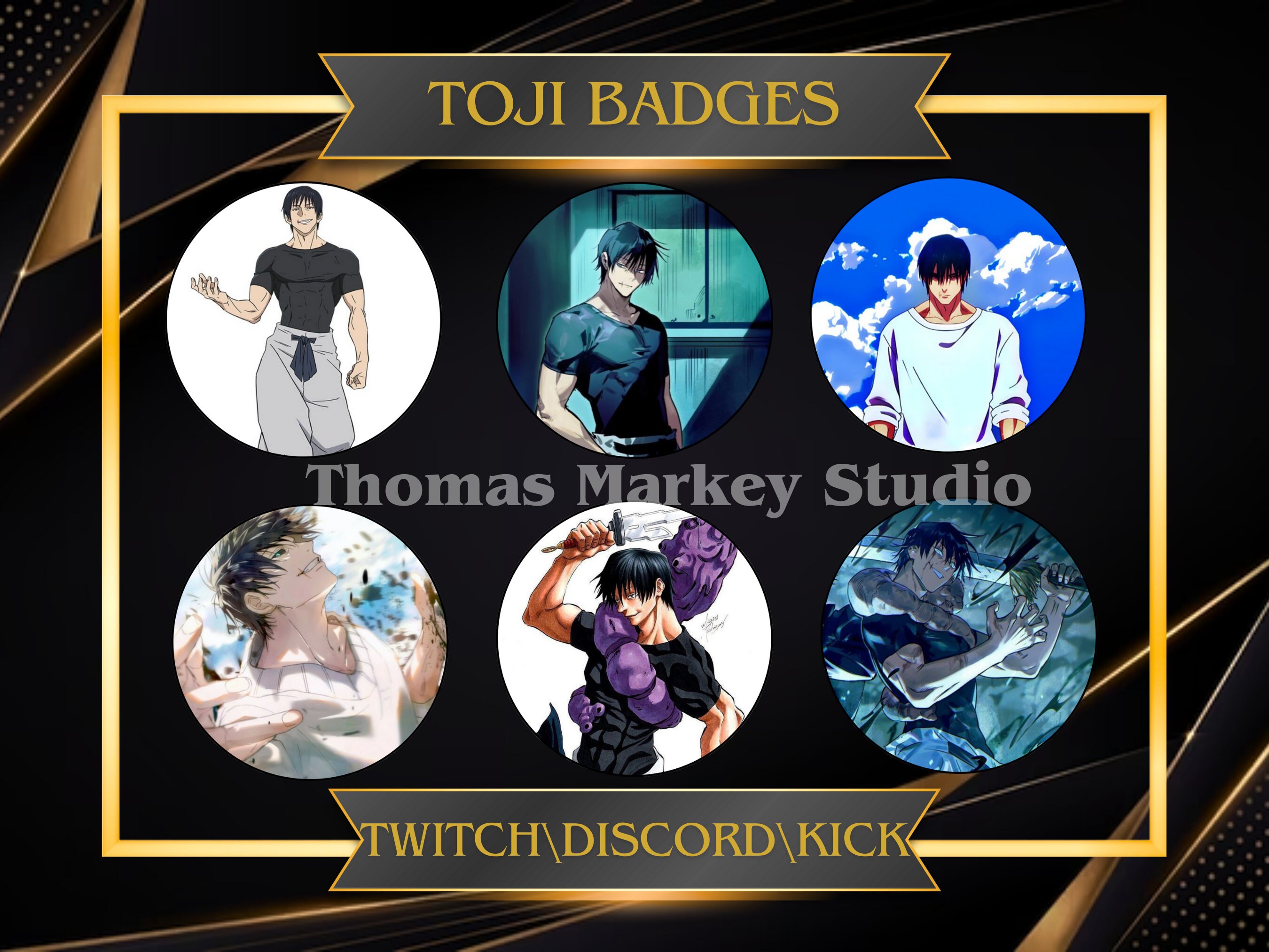 Twitch Toji-fushiguro Badges Sub & Bit Badges Anime-themed Sub Badges ...