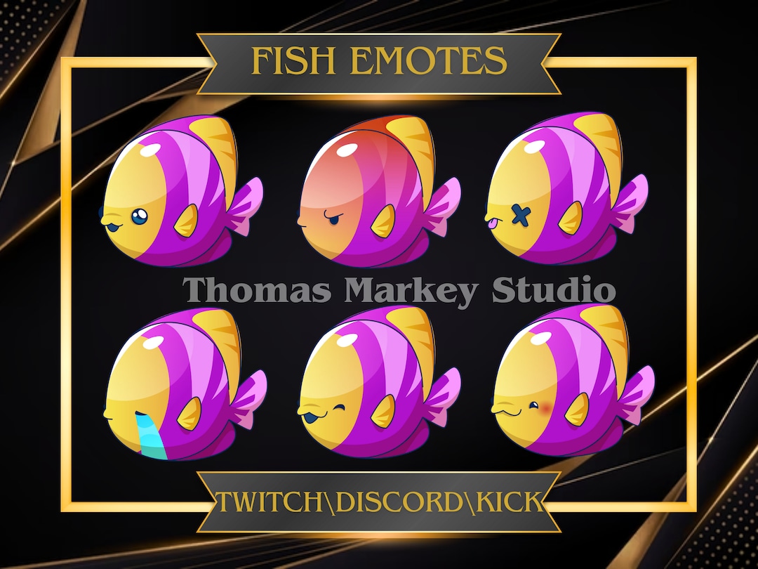 Fish Emotes Bundle - Ideal for Twitch, Youtube, and Discord - Set of 6 ...
