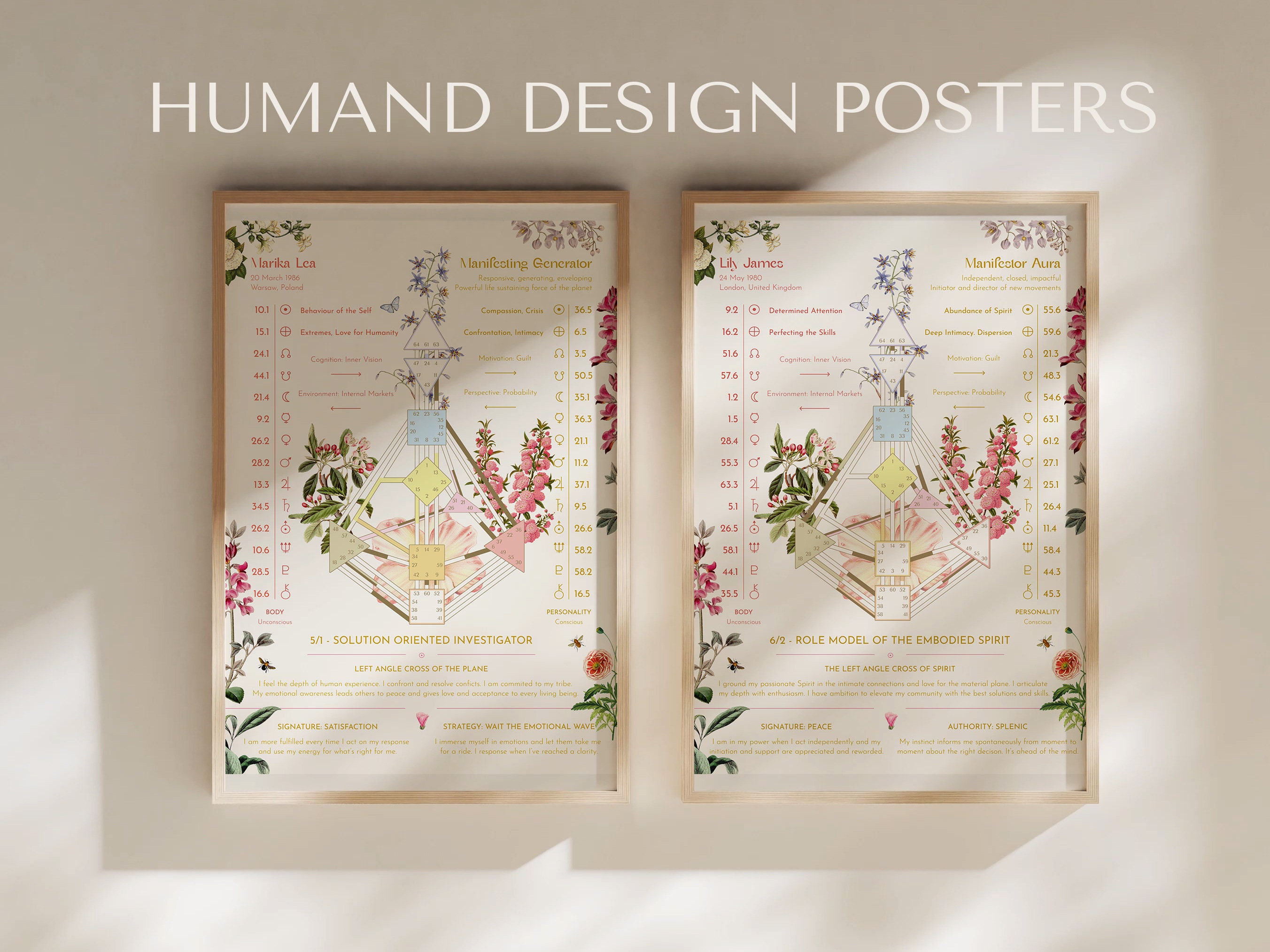 Human Design Customized Chart Poster - Etsy