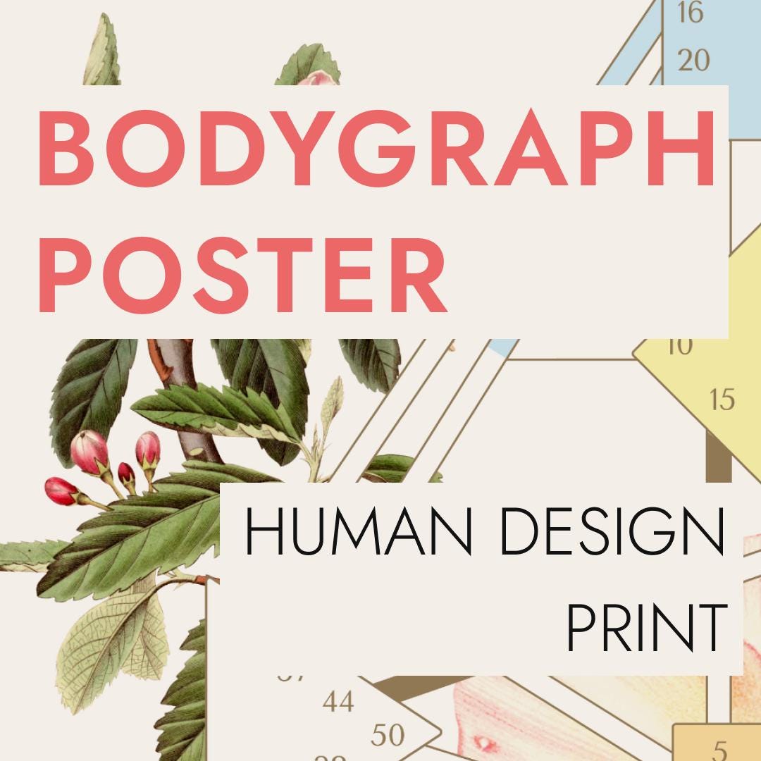 Human Design Customized Chart Poster - Etsy