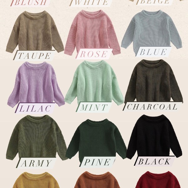 Plain Knit Sweater - Etsy