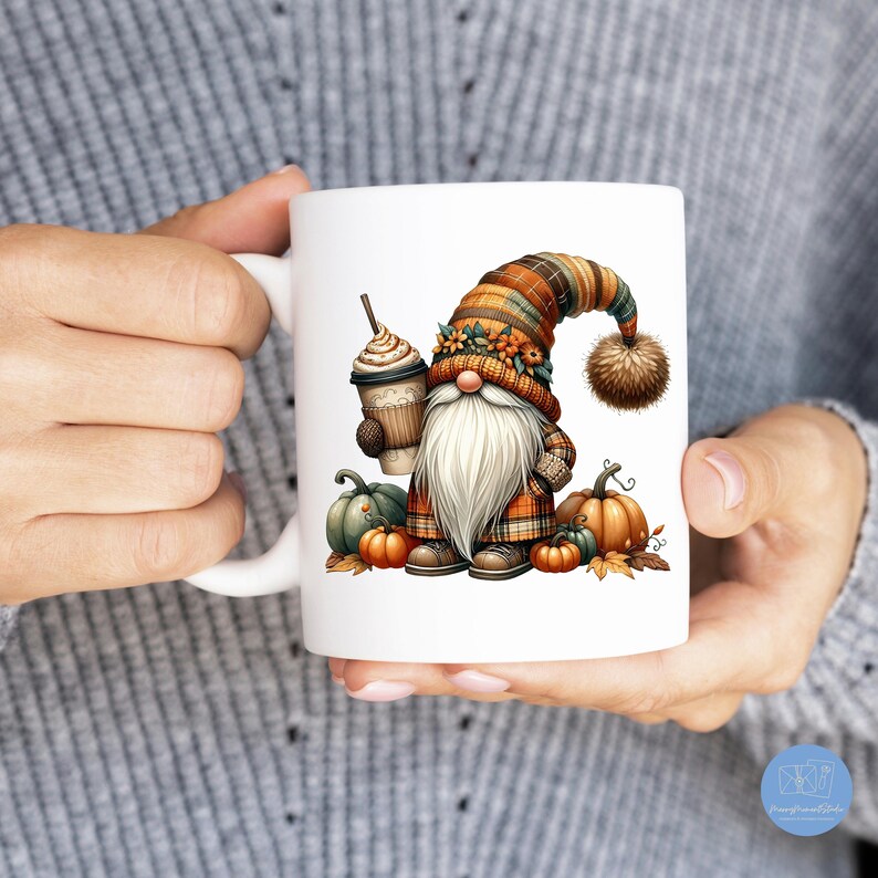 Fall Gnome Clipart Bundle: Watercolor Autumn Gnomes (PNG) (commercial ...