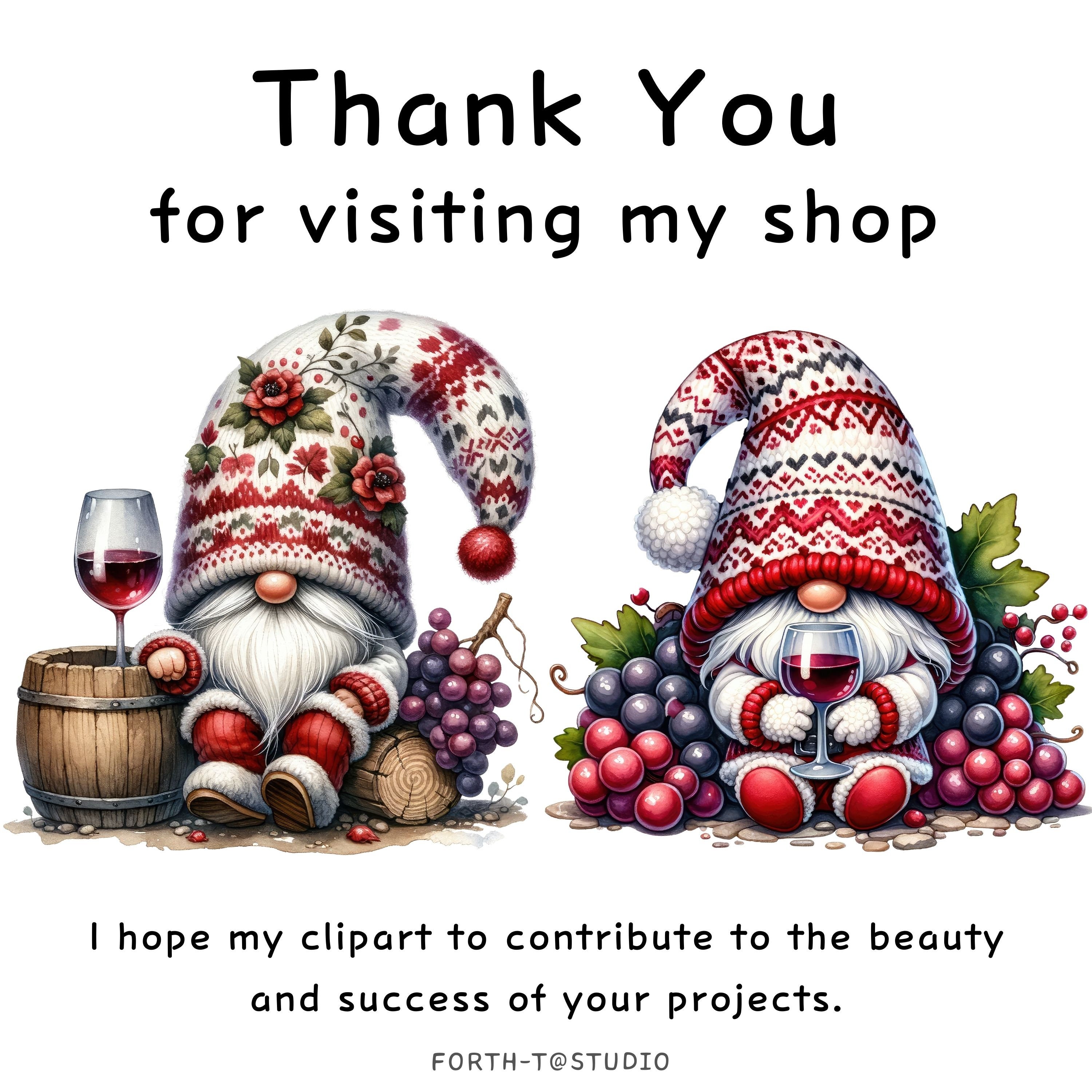 Watercolor Wine Gnome Clipart Bundle, Garden Clipart, Wine Gnome, Wine ...