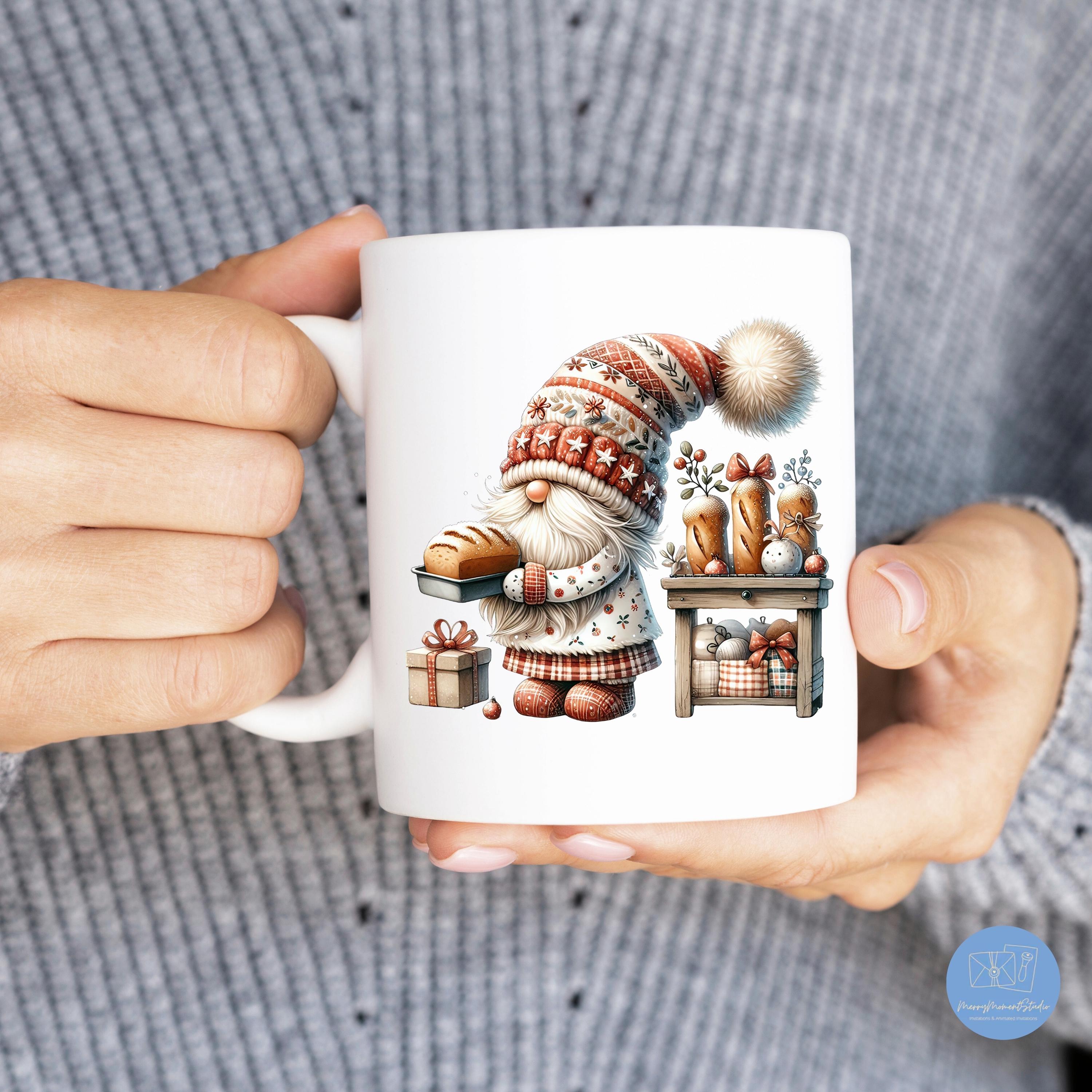 Watercolor Christmas Gnomes Clipart: Festive Holiday PNG Graphics ...