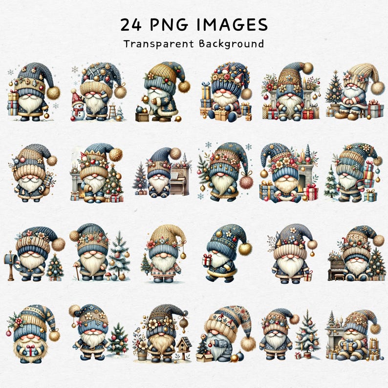 Gnome Christmas Clipart, Christmas Gnome, Winter Holiday, Winter Gnome ...