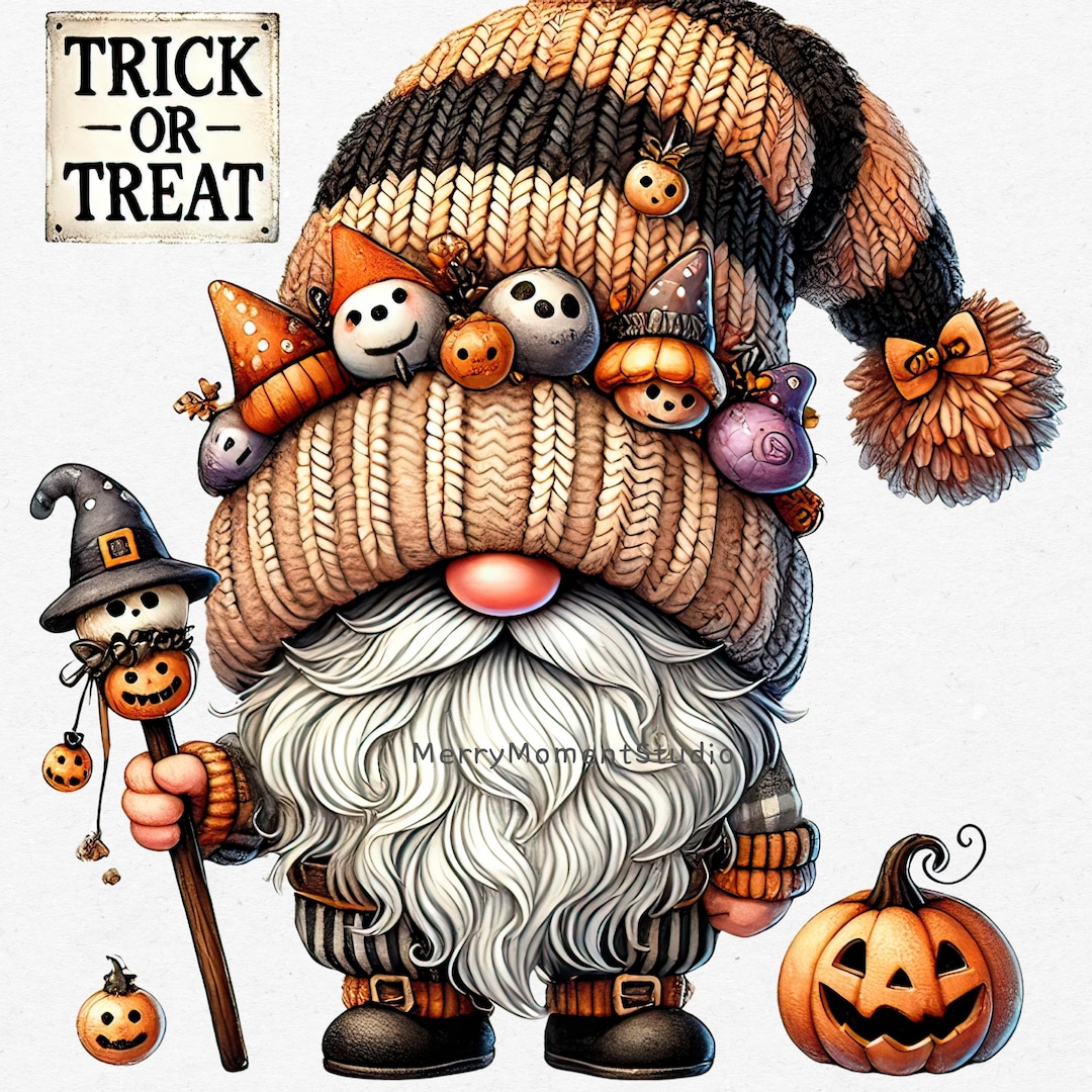 Halloween Clipart, Halloween Gnome, Halloween Crafts, Halloween ...
