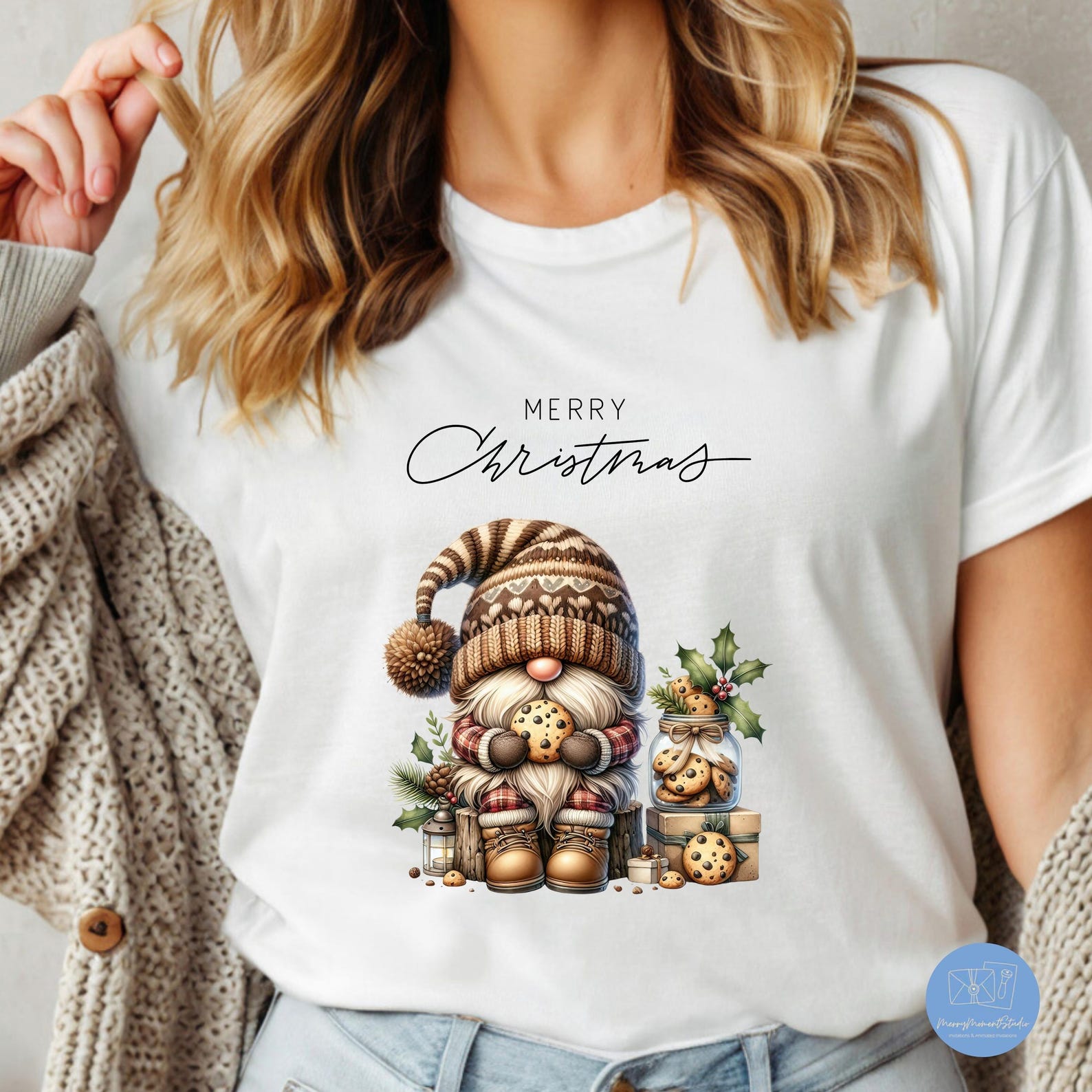 Watercolor Gingerbread Gnome Clipart PNG Bundle: Christmas Holiday ...