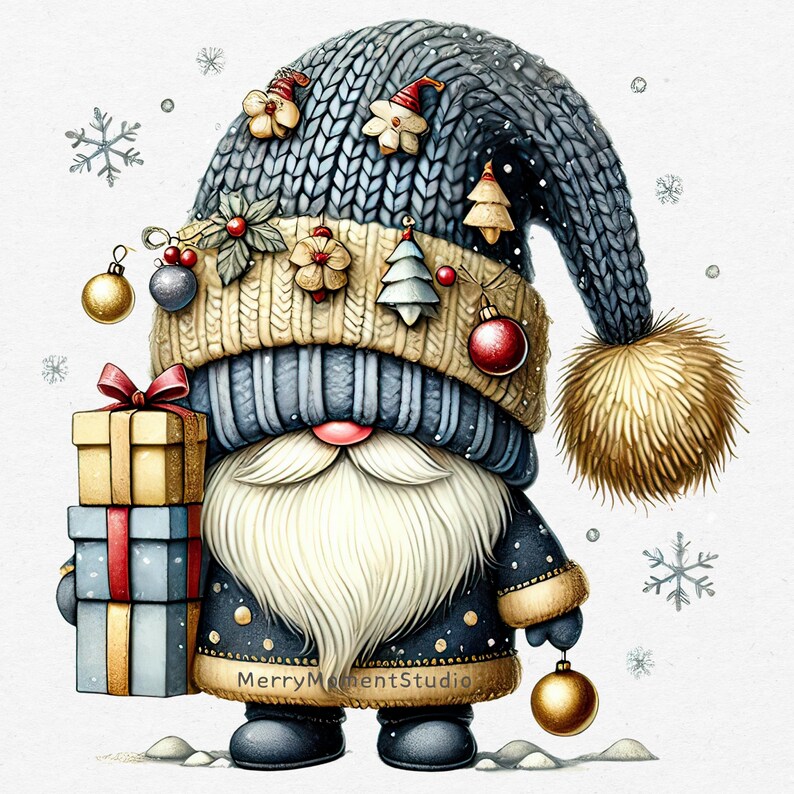 Gnome Christmas Clipart, Christmas Gnome, Winter Holiday, Winter Gnome ...