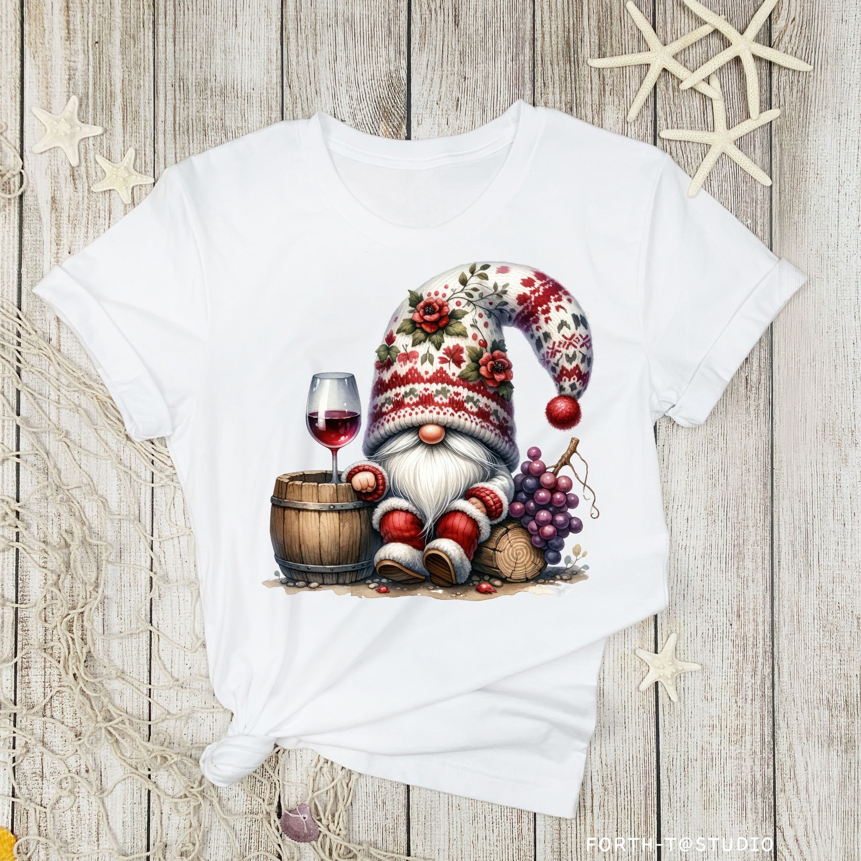 Watercolor Wine Gnome Clipart Bundle, Garden Clipart, Wine Gnome, Wine ...