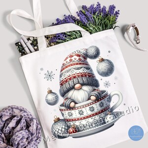 Watercolor Christmas Gnomes Clipart: Festive Holiday PNG Graphics ...