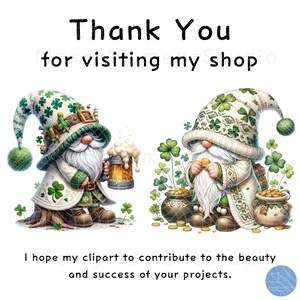 St. Patrick's Day Gnome Clipart, Watercolor Saint Patricks Gnomes ...